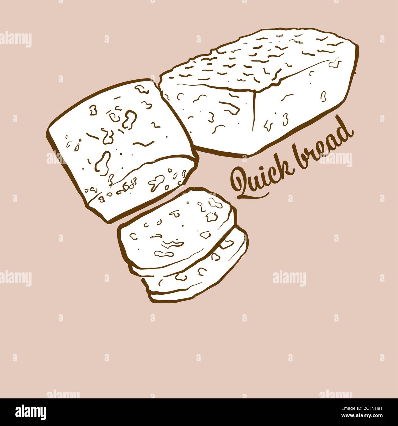 Traditional home baked cornbread Stock Vector Images - Alamy