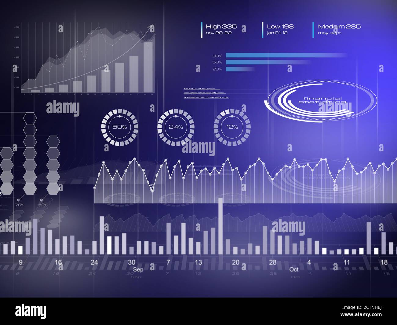 Abstract business evolution chart Stock Photo - Alamy