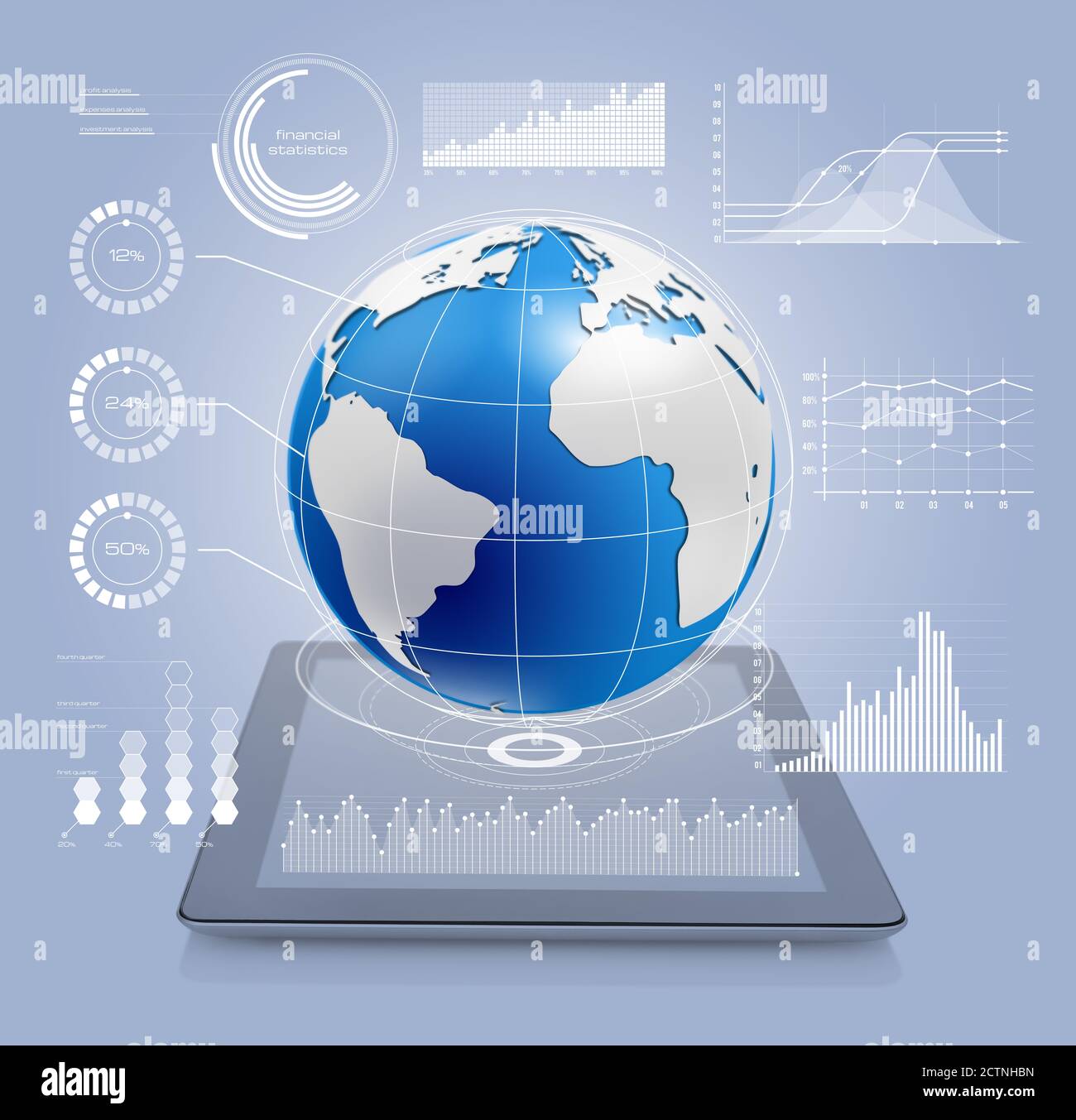 Futuristic Touch Screen Interface Stock Photo Alamy