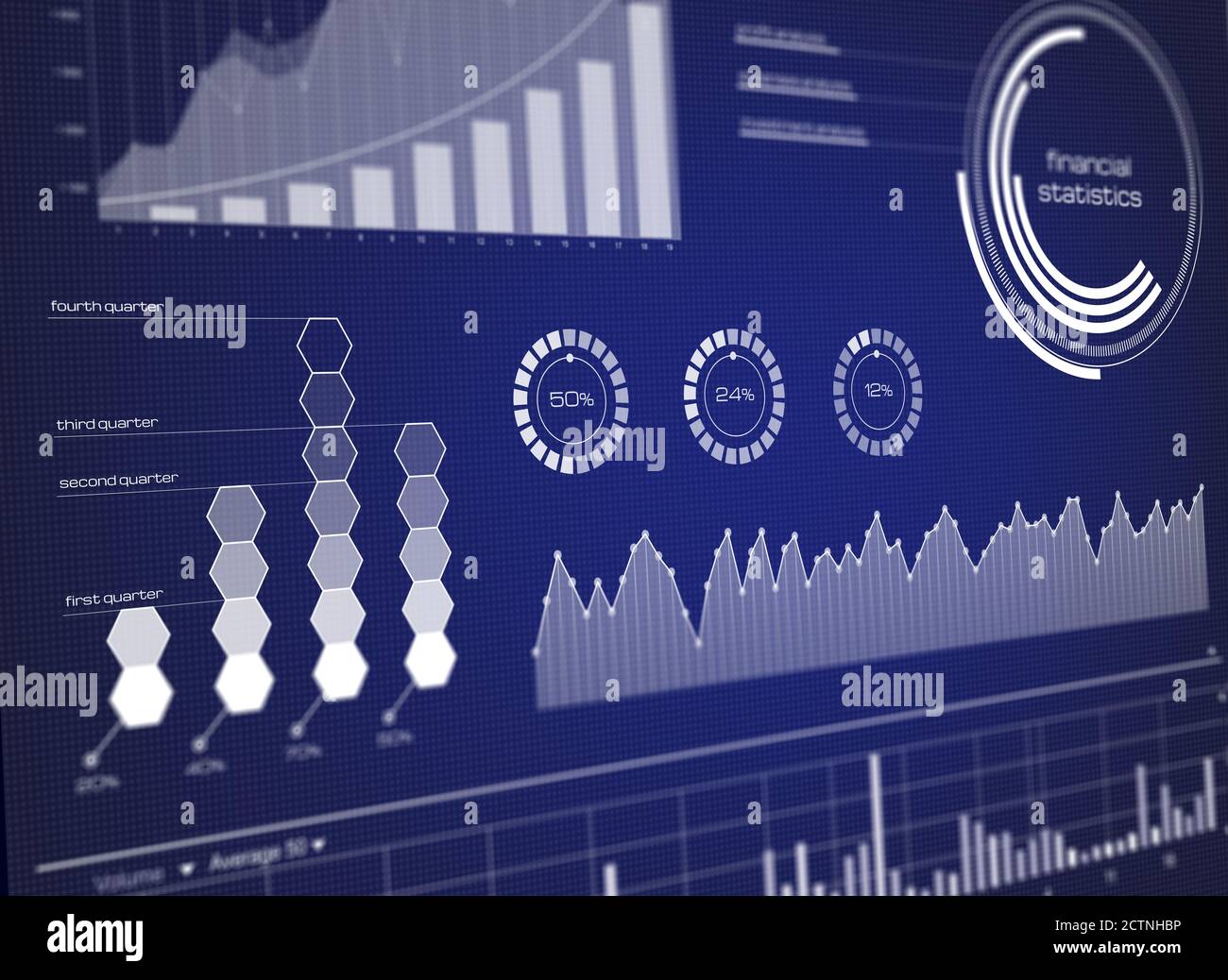 Business statistics graphs Stock Photo - Alamy