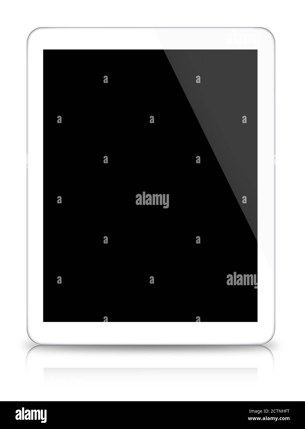 Digital tablet-front view on white background Stock Photo - Alamy