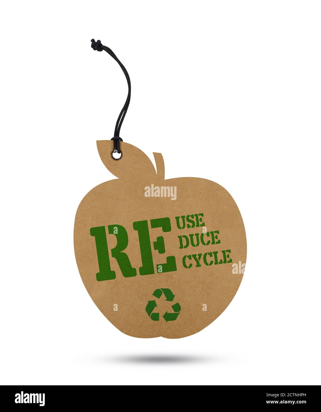 Recycle tag isolated on white Stock Photo - Alamy