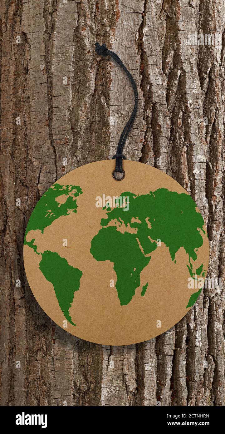 World Map On Label On Bark Tree Reference Map Veimagesgsfc 8303