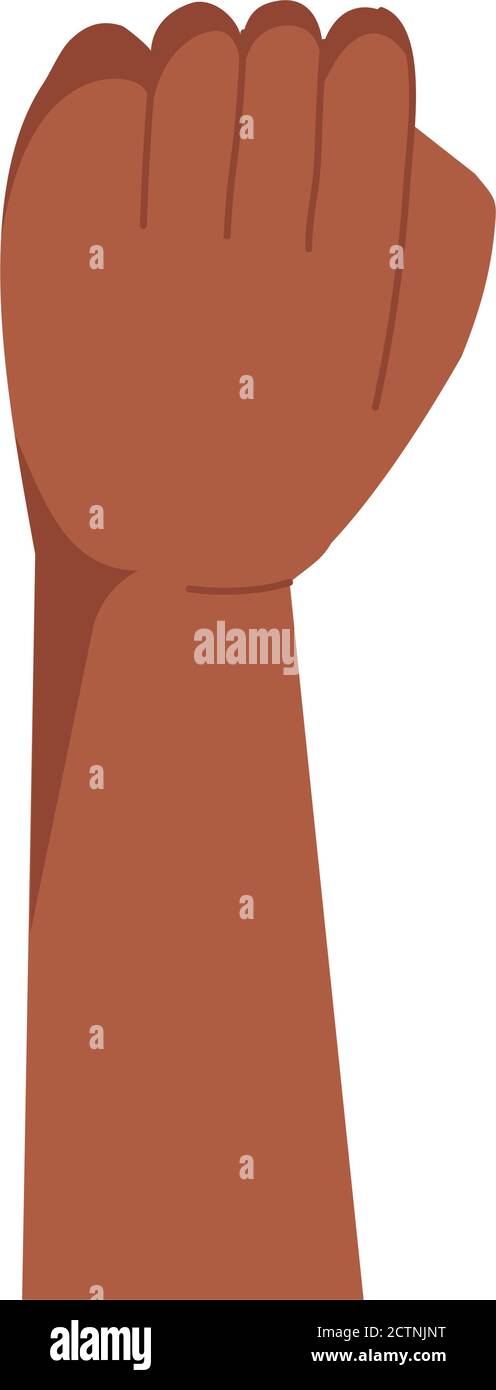 black fist hand up power sign vector design Stock Vector Image & Art ...