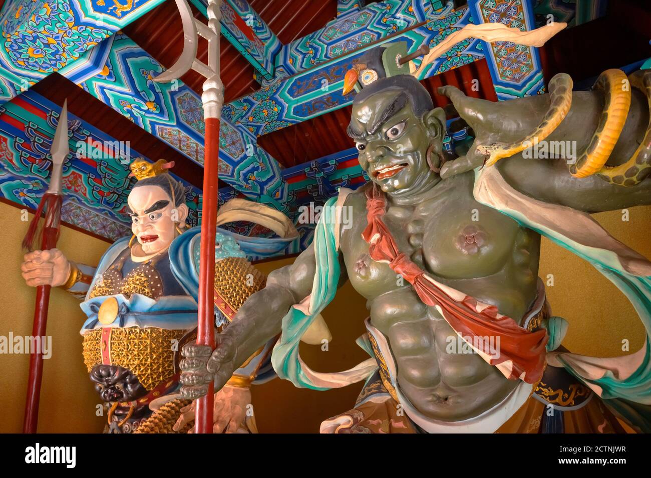 Tianjin, China - Jan 16 2020: Religious statue at Tianhou Palace - a ...