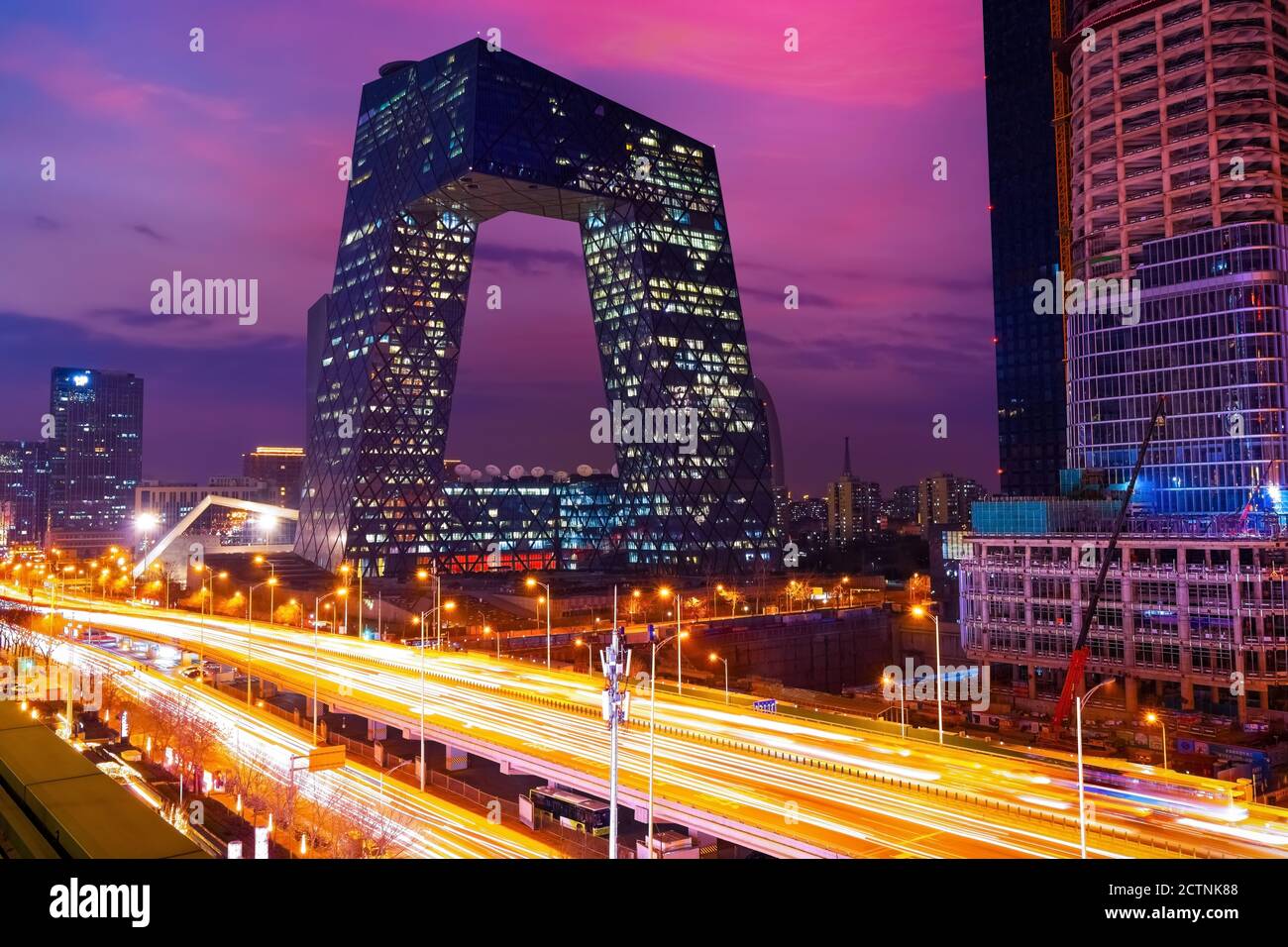 Beijing, China - Jan 12 2020: The CCTV Headquarters on the CMG Guanghua ...