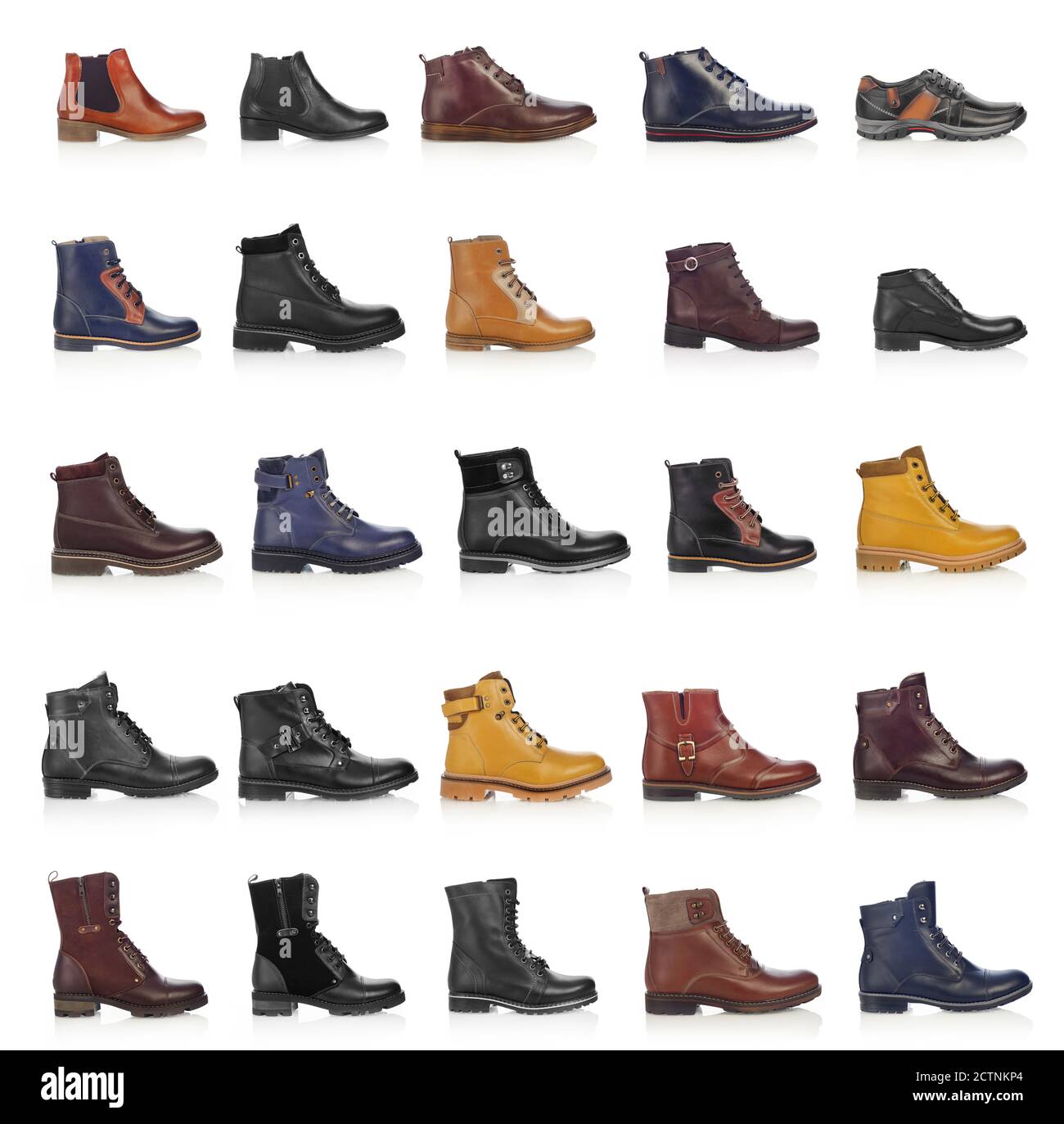 Elegant men shoe collection isolated on white Stock Photo - Alamy