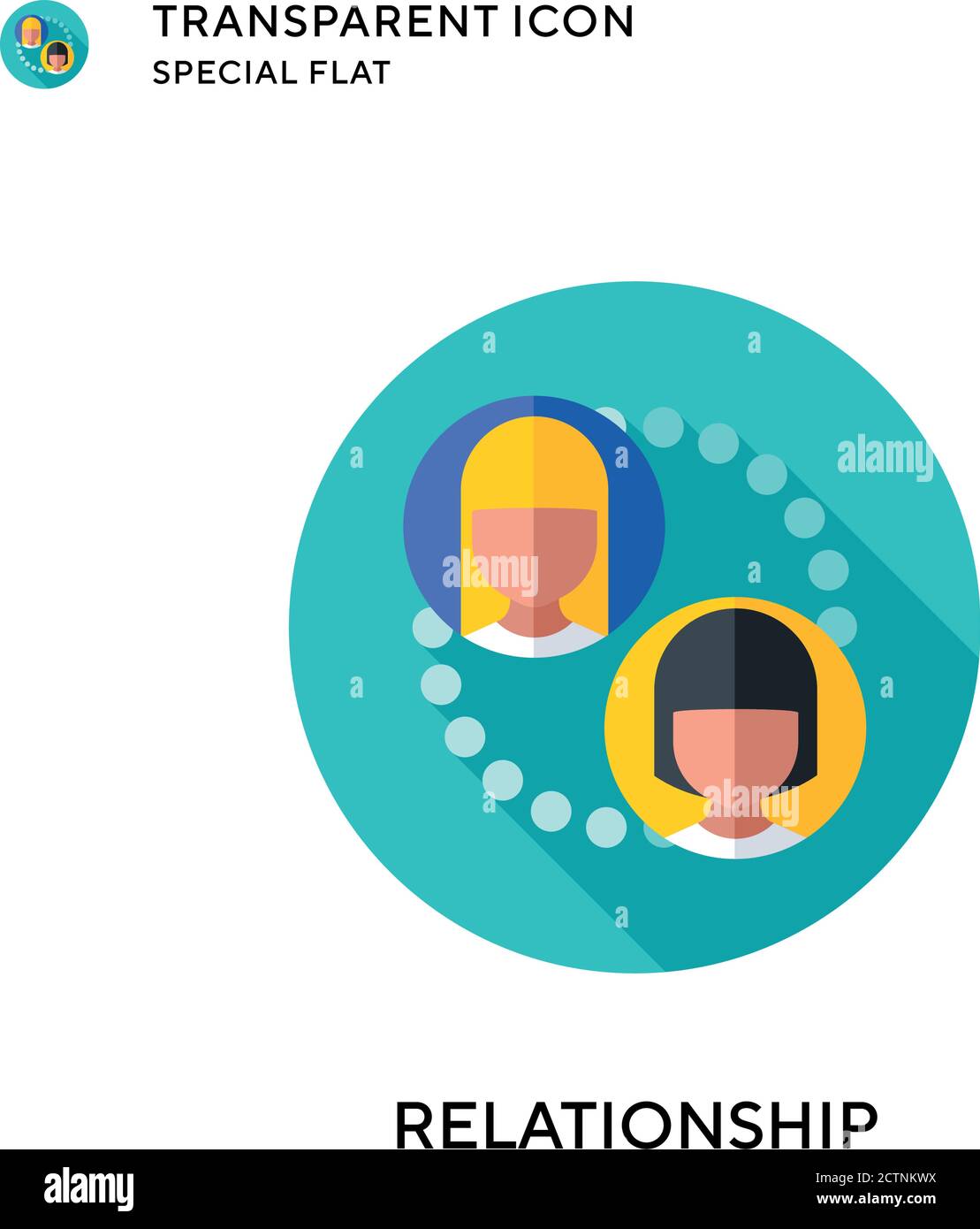 Relationship vector icon. Flat style illustration. EPS 10 vector Stock ...