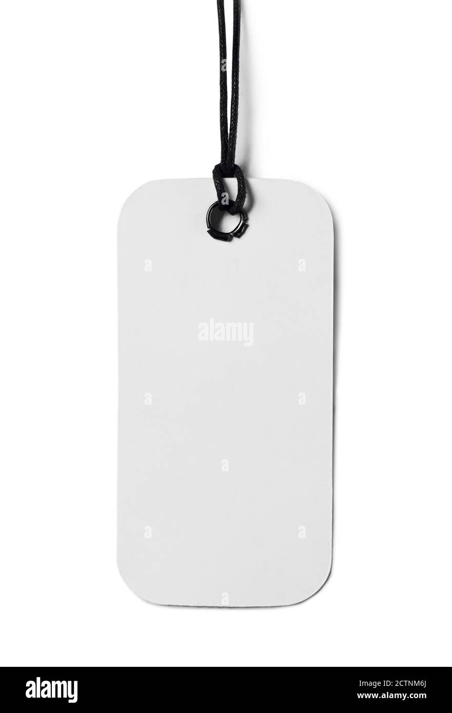 White price tag isolated Stock Photo - Alamy