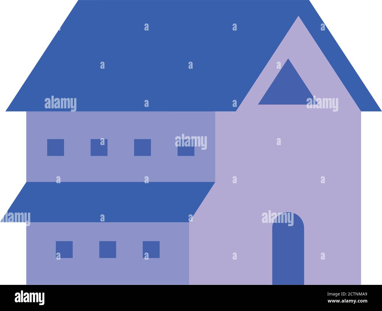 Isolated house with windows and door vector design Stock Vector Image ...