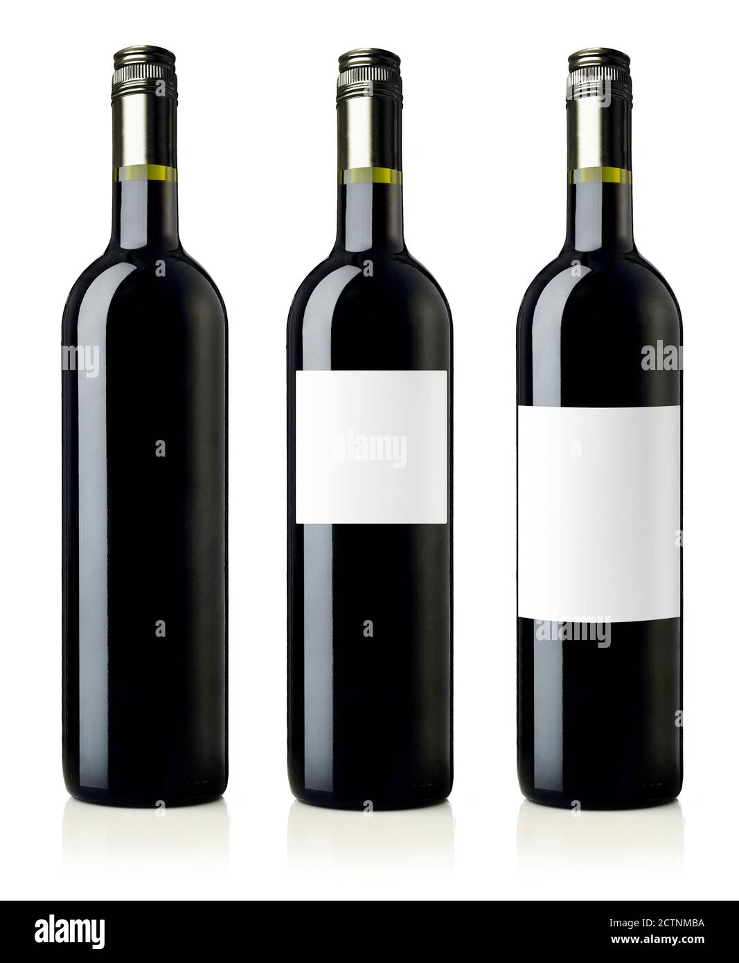 Wine bottles red labels Cut Out Stock Images & Pictures - Alamy
