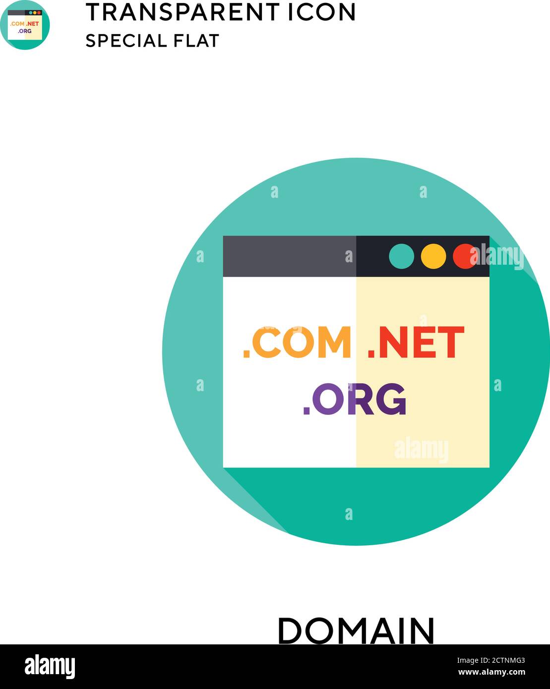 Domain vector icon. Flat style illustration. EPS 10 vector Stock Vector ...