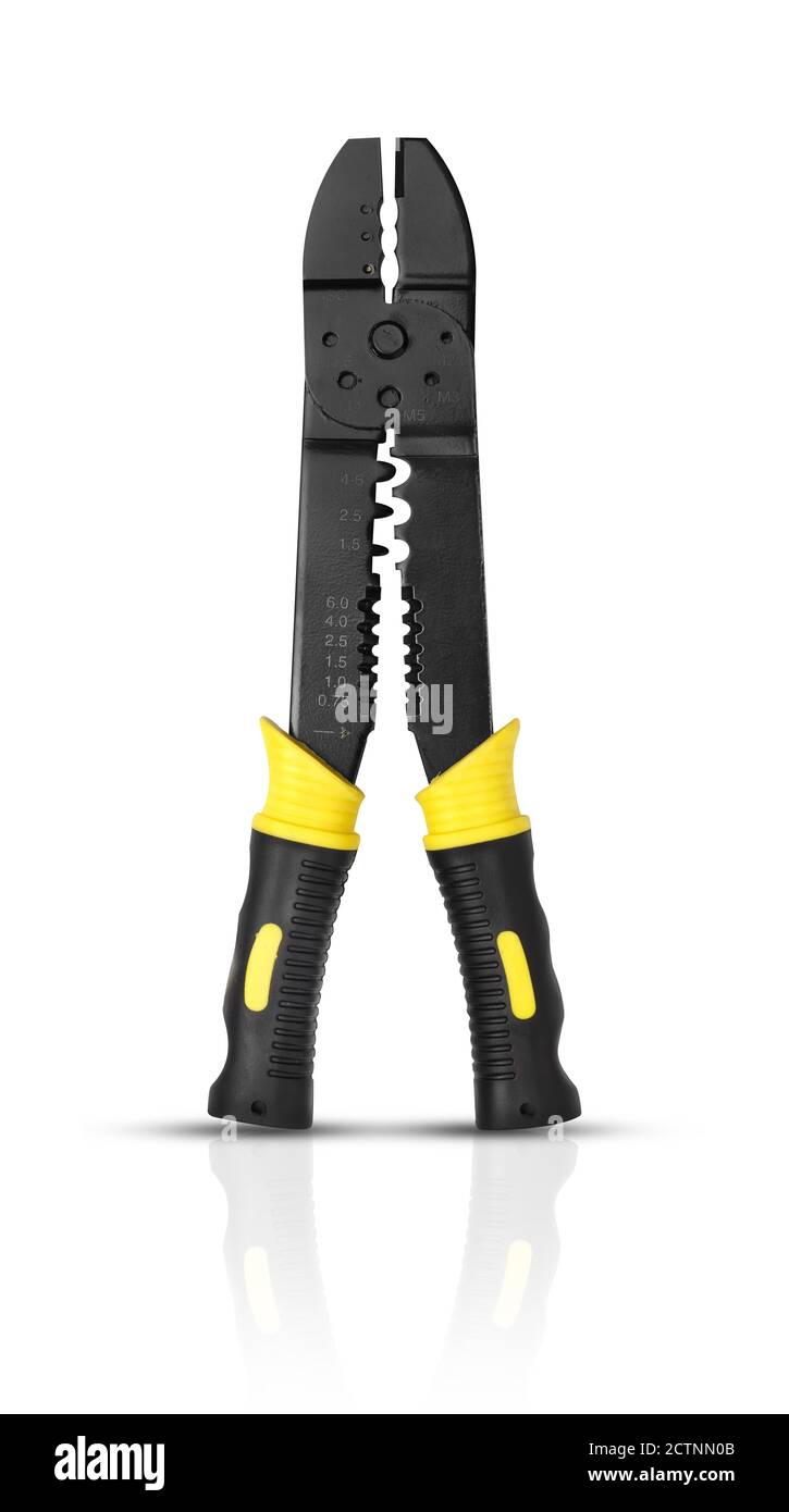 Wire stripper, white background Stock Photo - Alamy