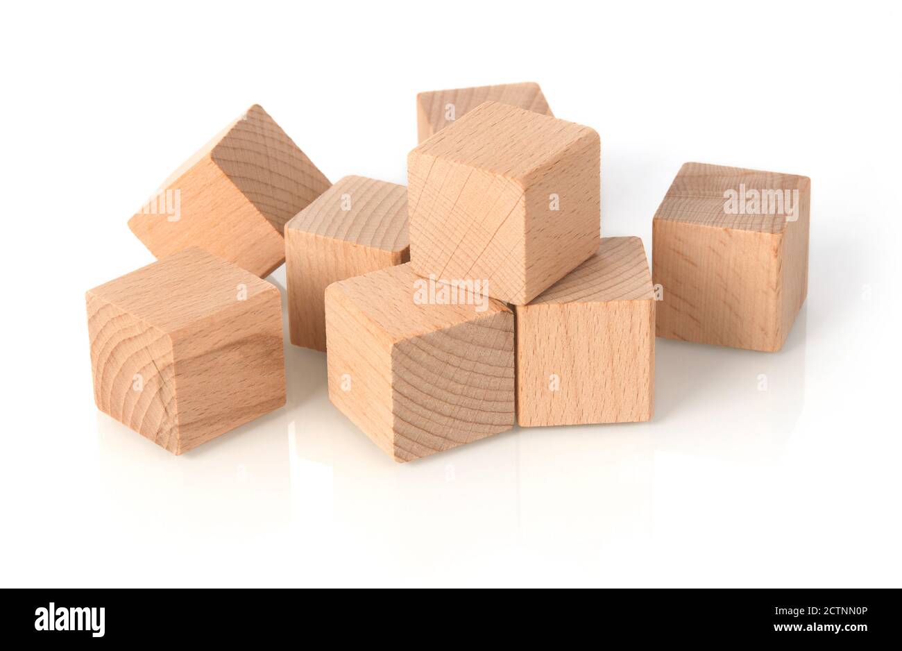Wooden blocks, white background Stock Photo - Alamy