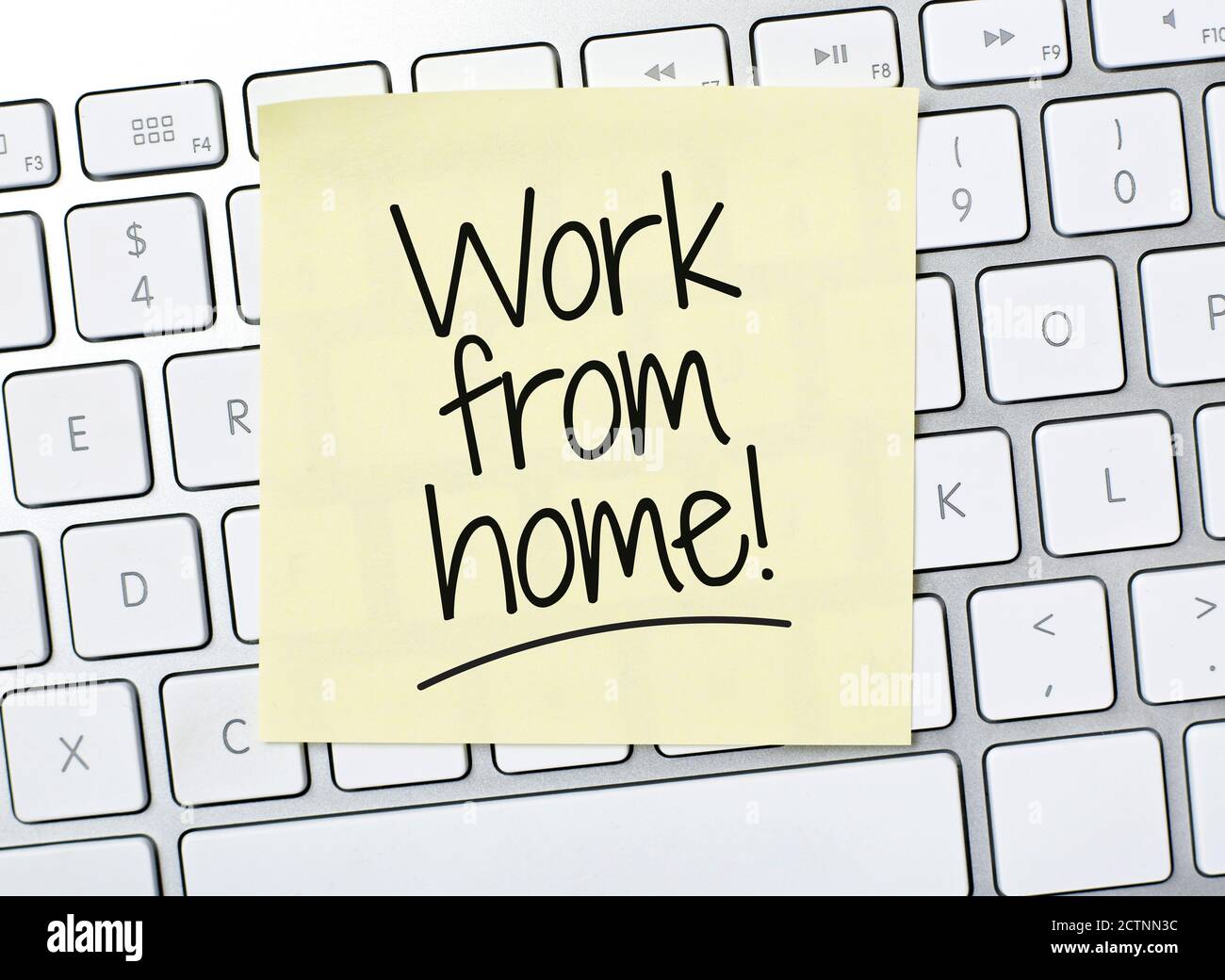 Work from home on post-it Stock Photo - Alamy