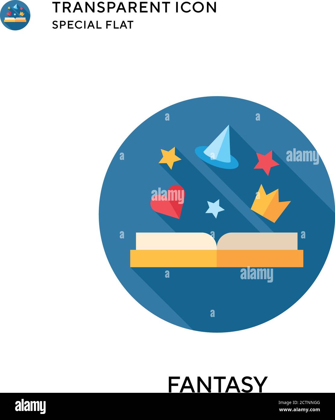 Fantasy vector icon. Flat style illustration. EPS 10 vector Stock ...