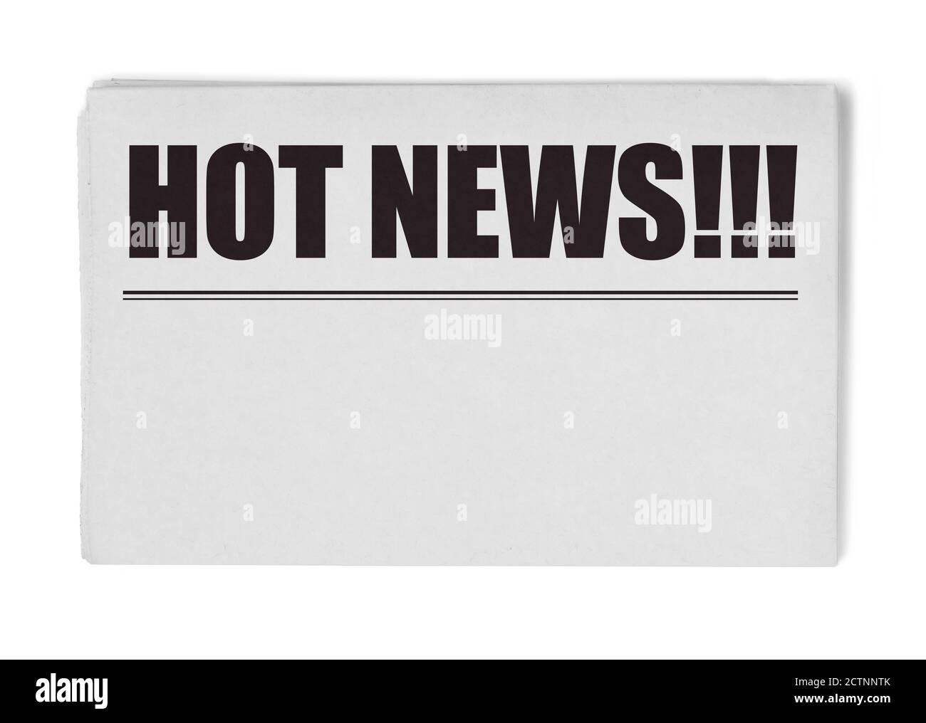 Blank grey newspaper on white background Stock Photo - Alamy