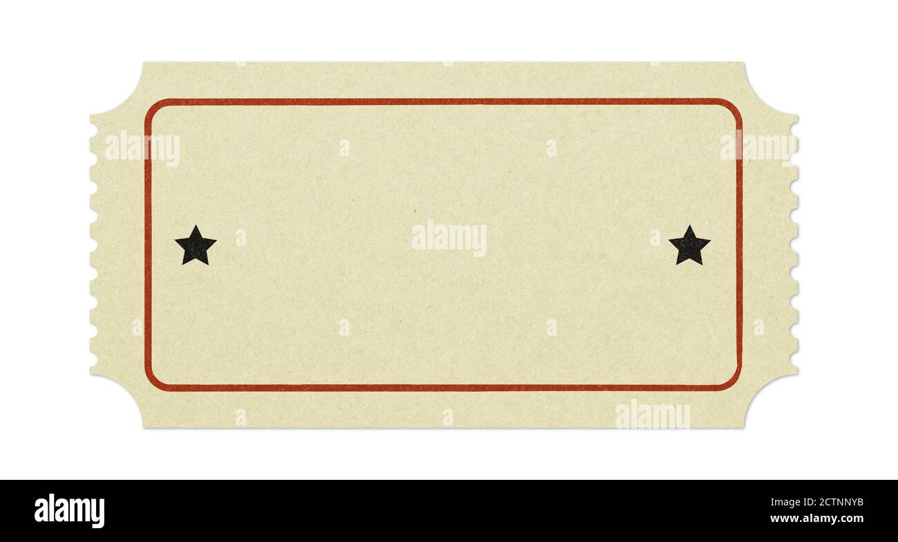 Blank ticket Cut Out Stock Images & Pictures - Alamy
