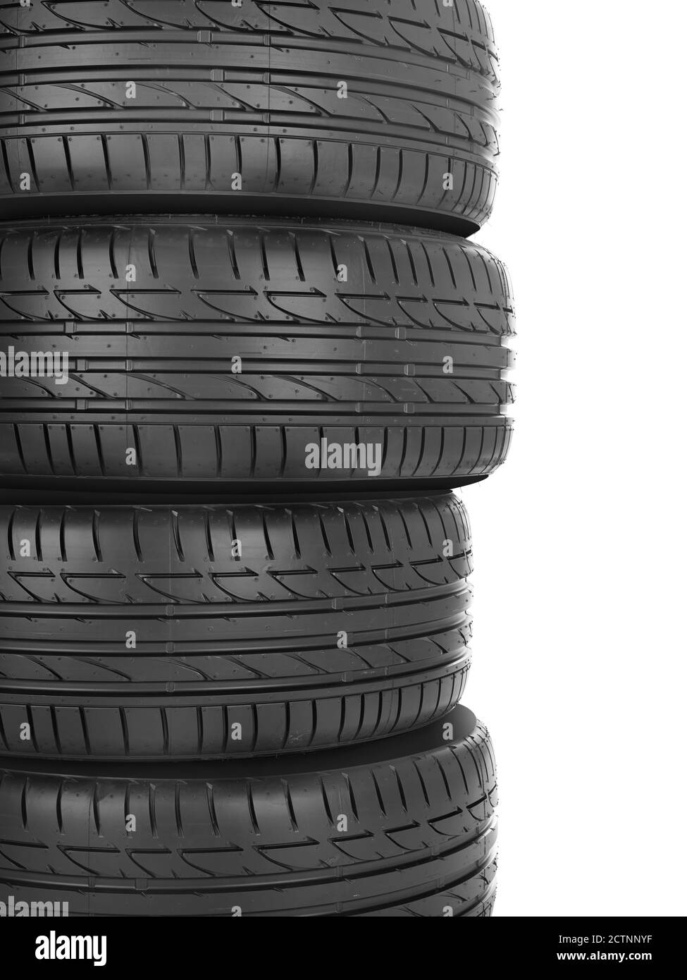 Car tires isolated on white Stock Photo - Alamy