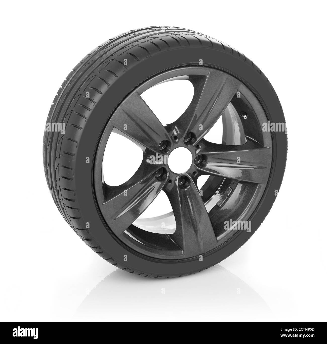 Car tire isolated on white Stock Photo - Alamy