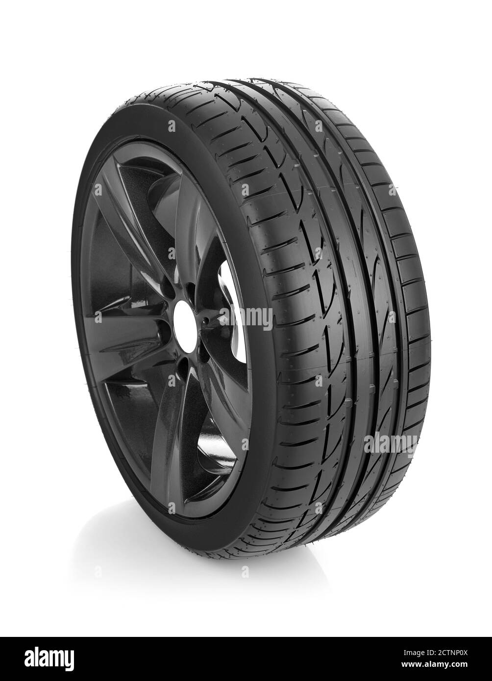 Car tire isolated on white Stock Photo - Alamy