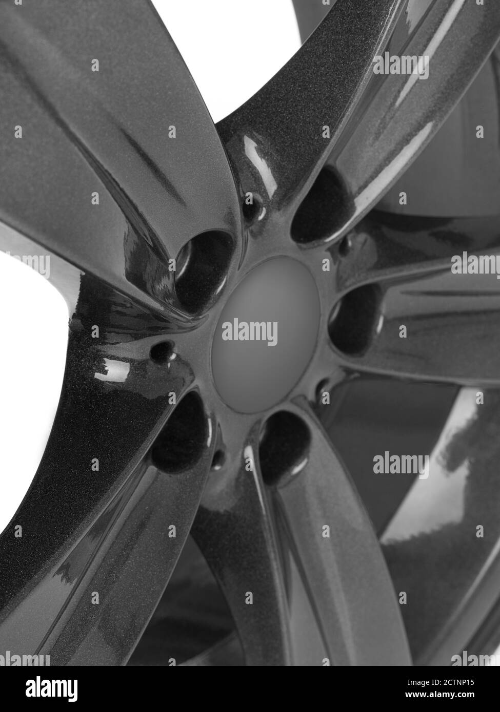 Car wheel rim spokes Black and White Stock Photos & Images - Alamy