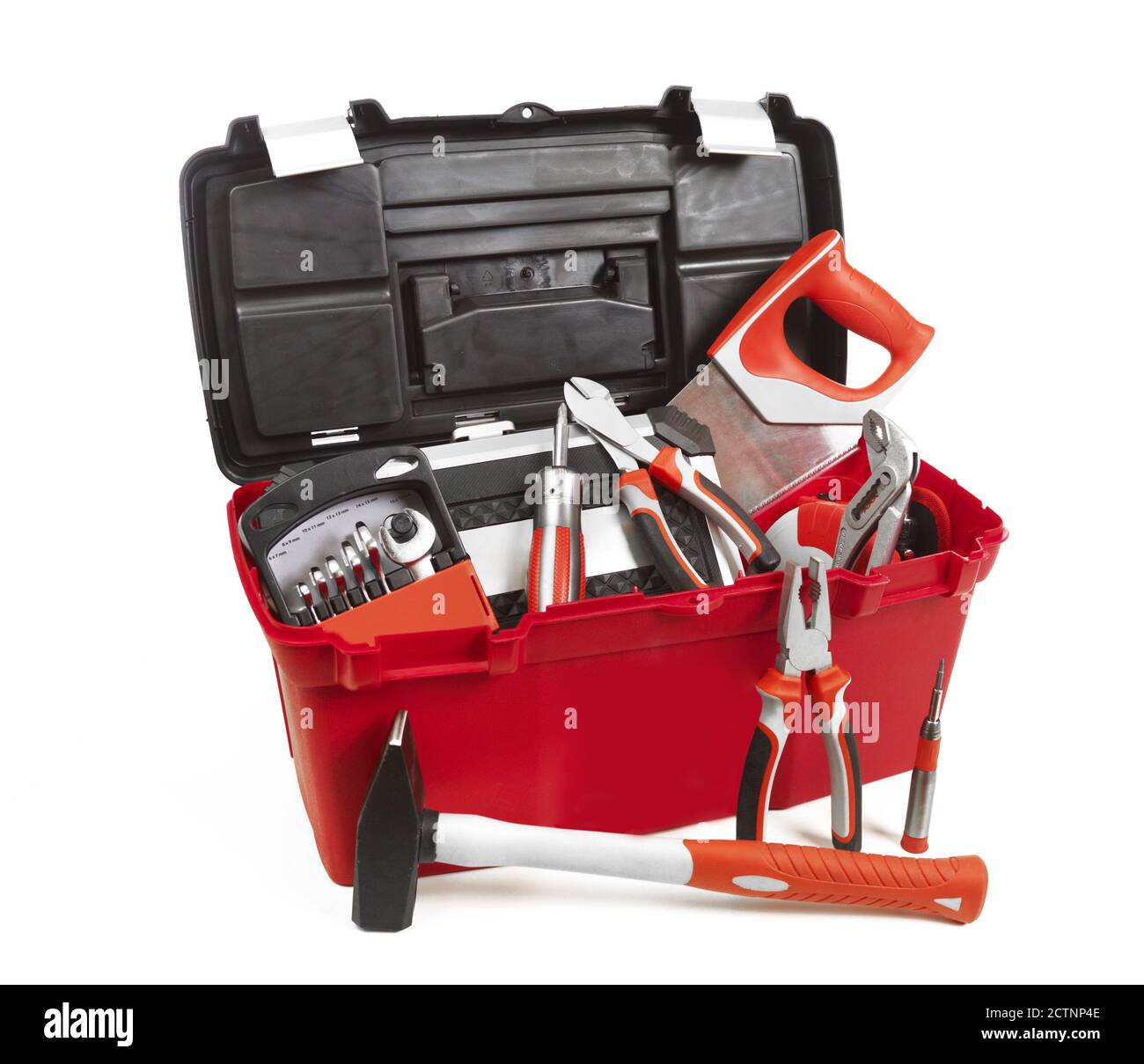 Toolbox isolated on white Stock Photo - Alamy