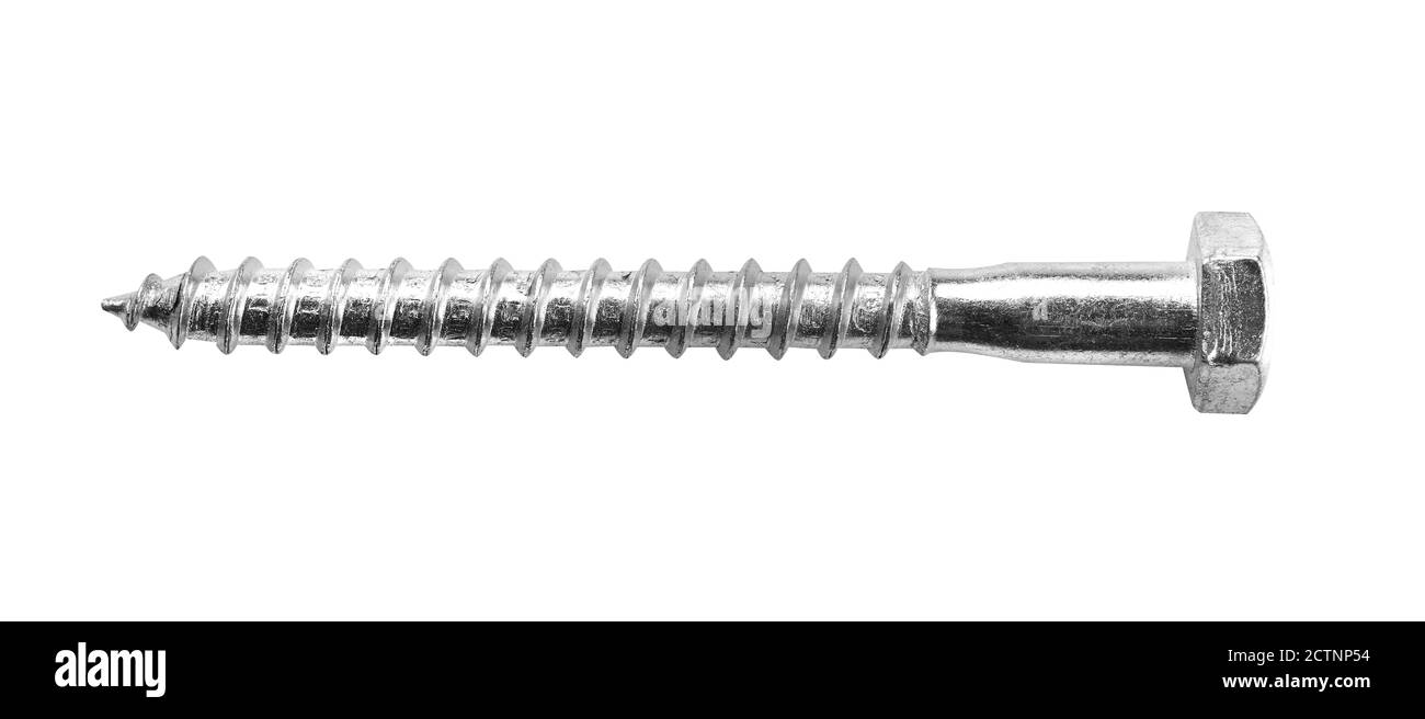 Screw on white background Stock Photo - Alamy