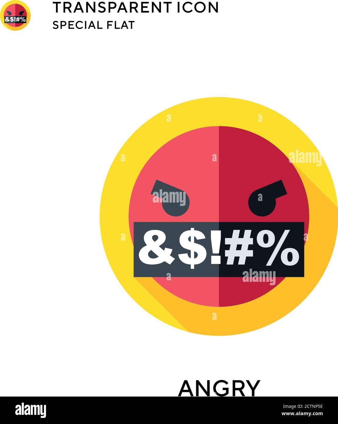 Angry vector icon. Flat style illustration. EPS 10 vector Stock Vector ...
