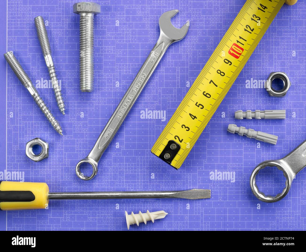 Engineering measuring tools blueprint hi-res stock photography and ...