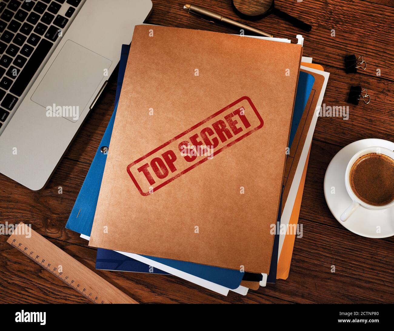 Top secret manila folders Stock Photo - Alamy