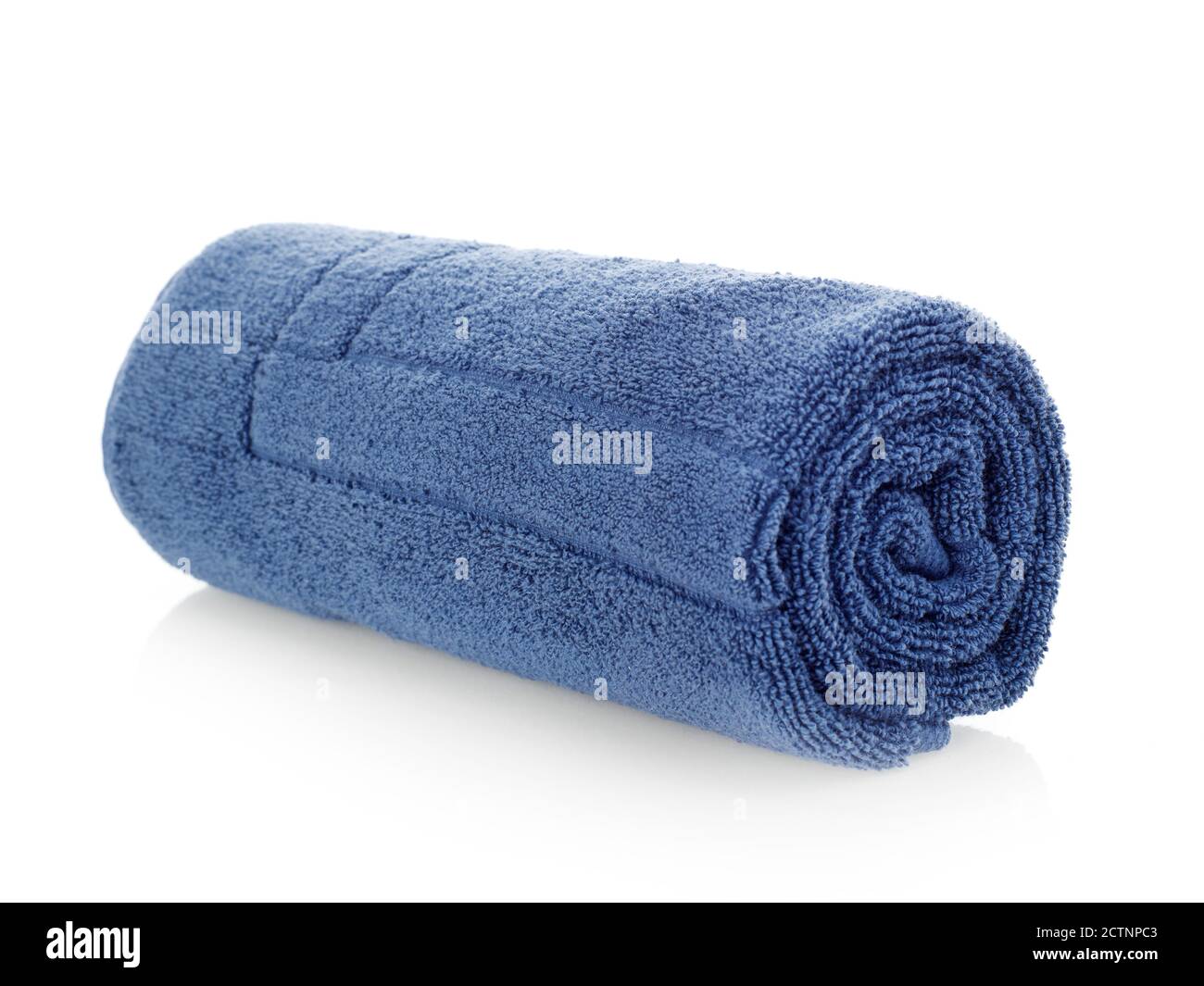 Clean towel isolated on white Stock Photo - Alamy