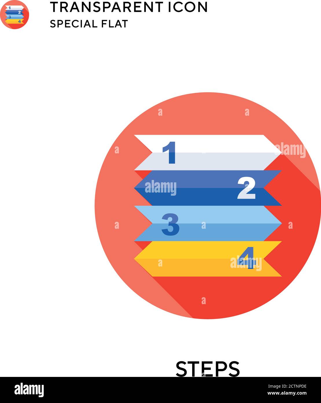 Steps vector icon. Flat style illustration. EPS 10 vector Stock Vector ...