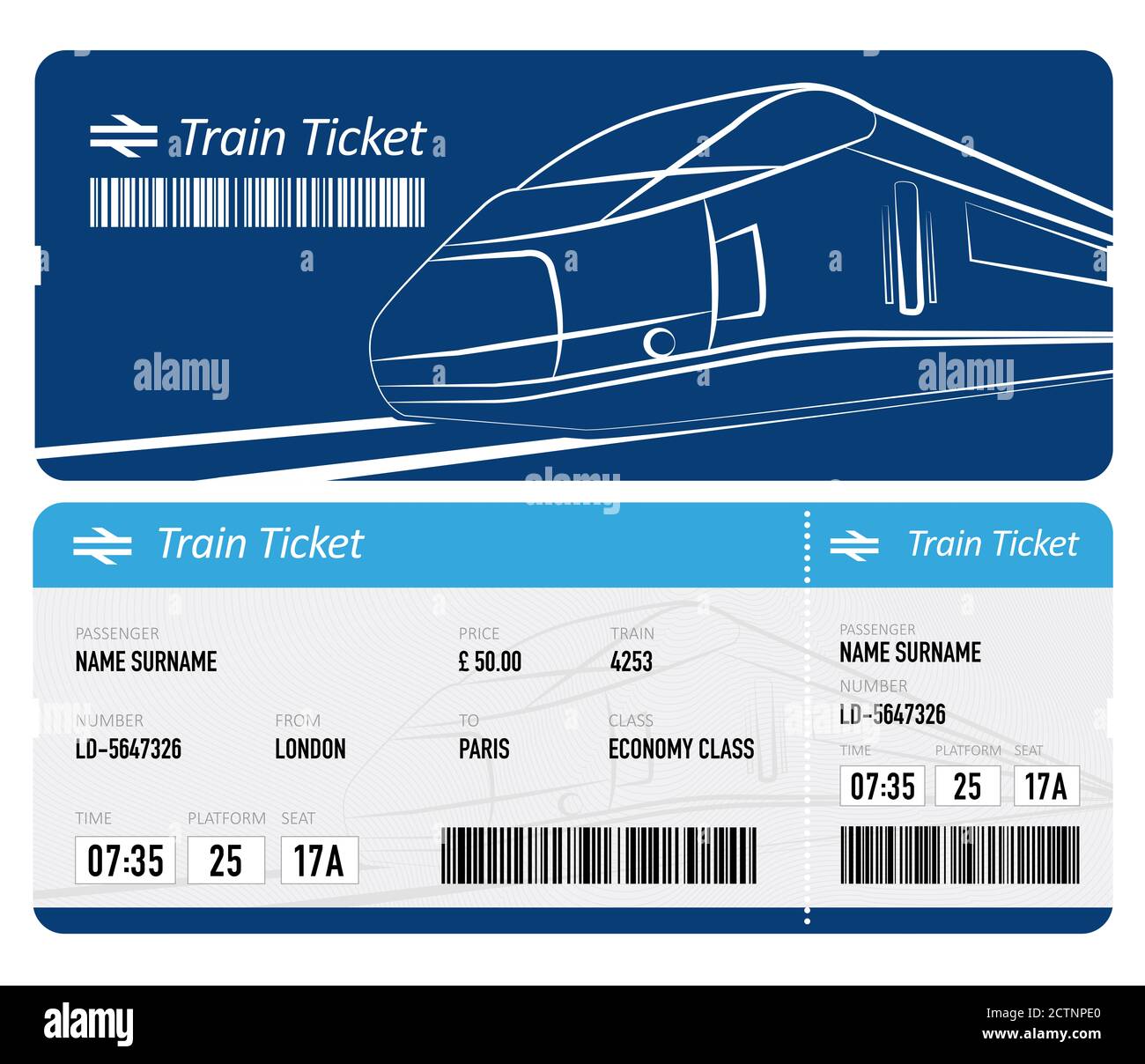 Advertisement for train Cut Out Stock Images & Pictures - Alamy