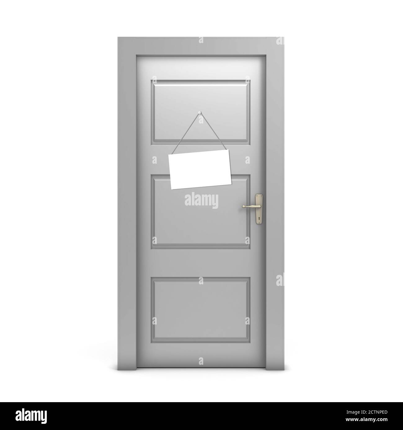 Sign on the door, white background Stock Photo - Alamy