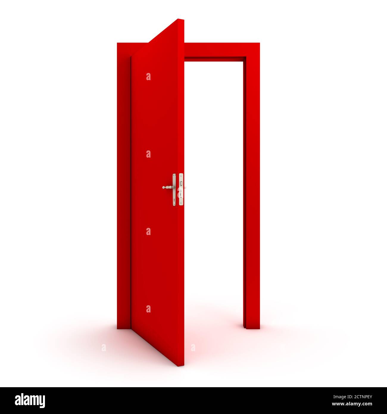 Open door isolated on white Stock Photo - Alamy