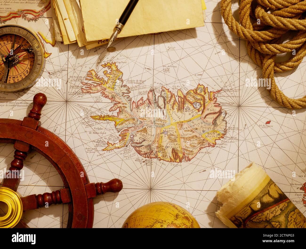 Old map of explorers hi-res stock photography and images - Alamy