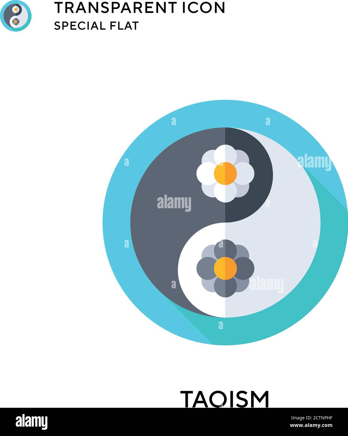 Taoism vector icon. Flat style illustration. EPS 10 vector Stock Vector ...