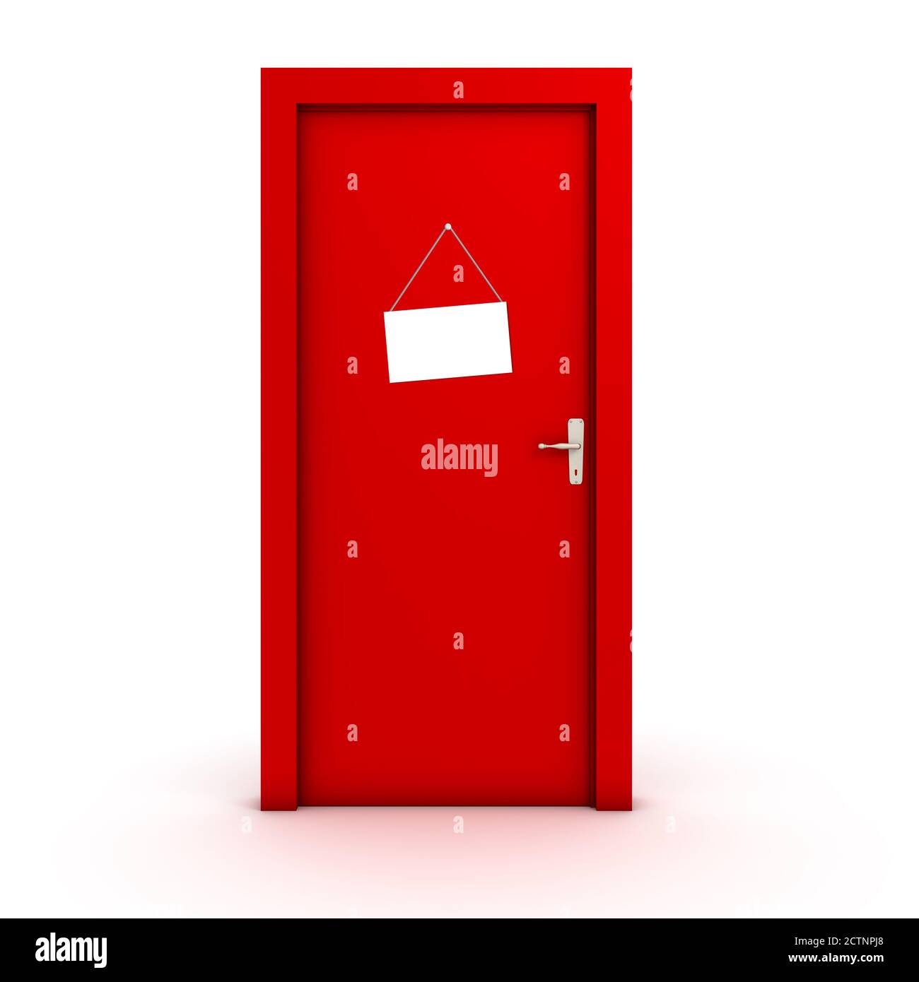 Sign on the door, white background Stock Photo - Alamy
