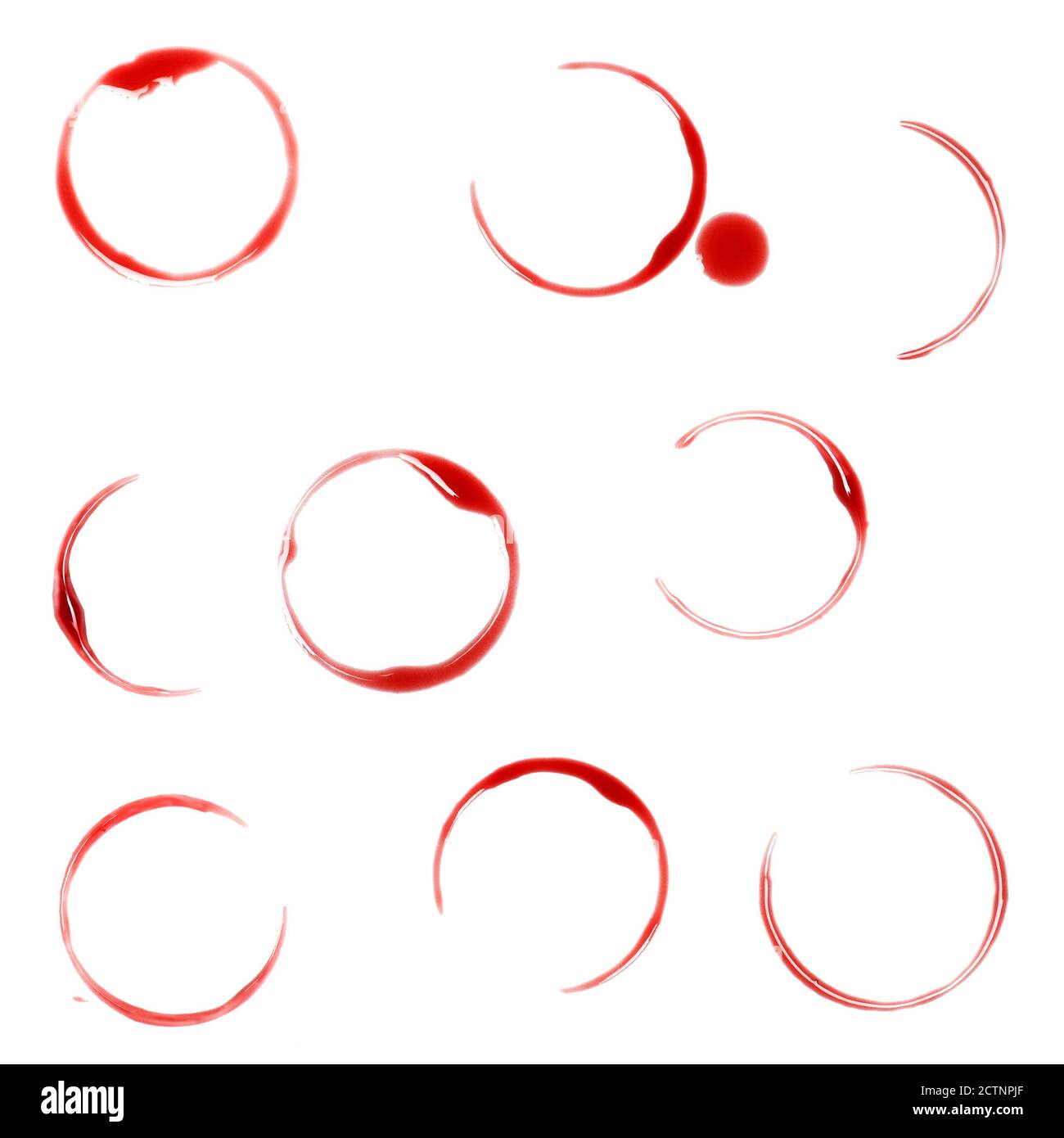 Wine stains isolated Stock Photo - Alamy