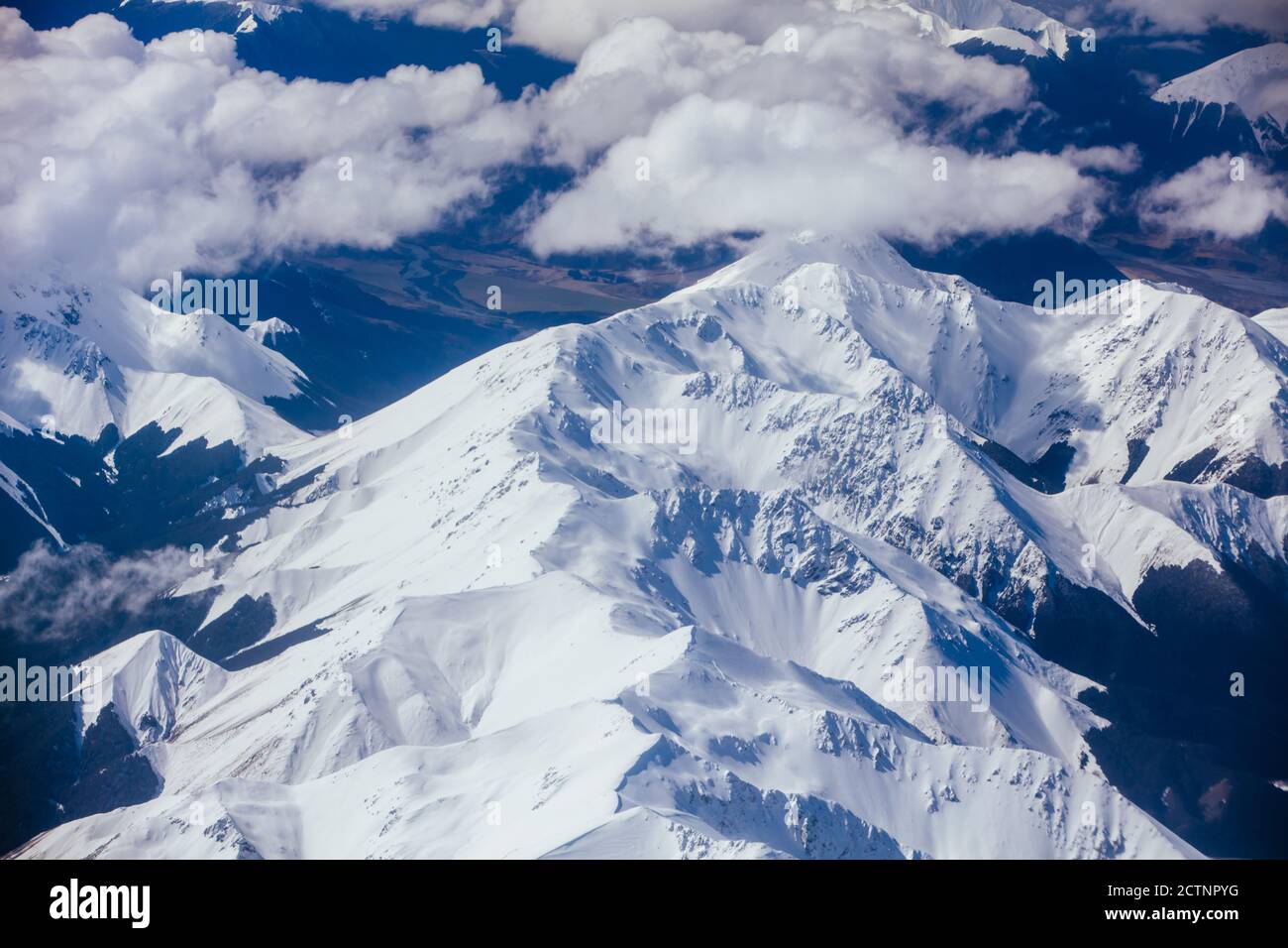 View over Southern Alps in New Zealand Stock Photo - Alamy