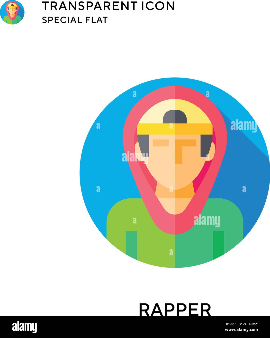 Rapper vector icon. Flat style illustration. EPS 10 vector Stock Vector ...