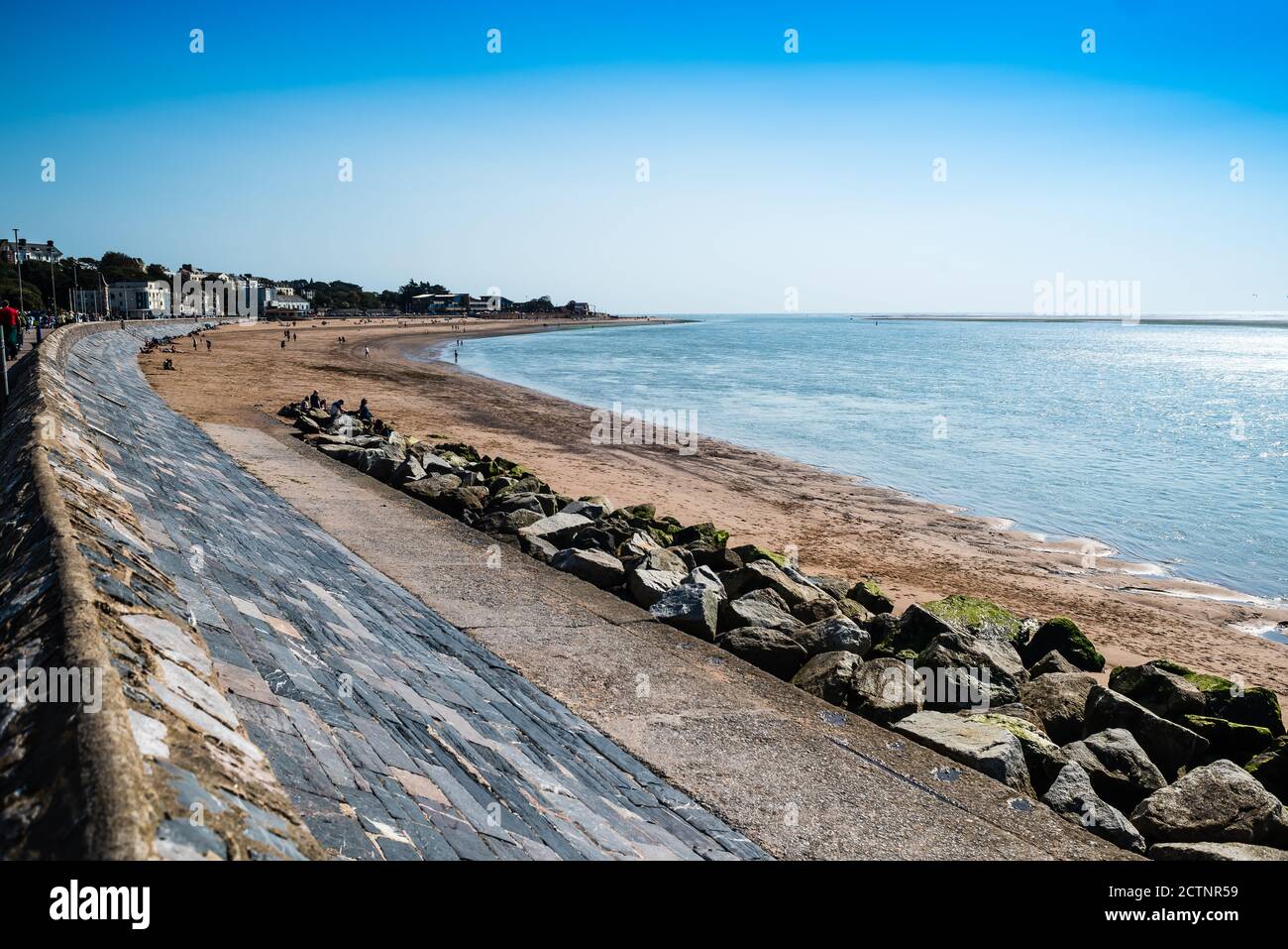 Exmouth Sea Front and seawall Stock Photo - Alamy