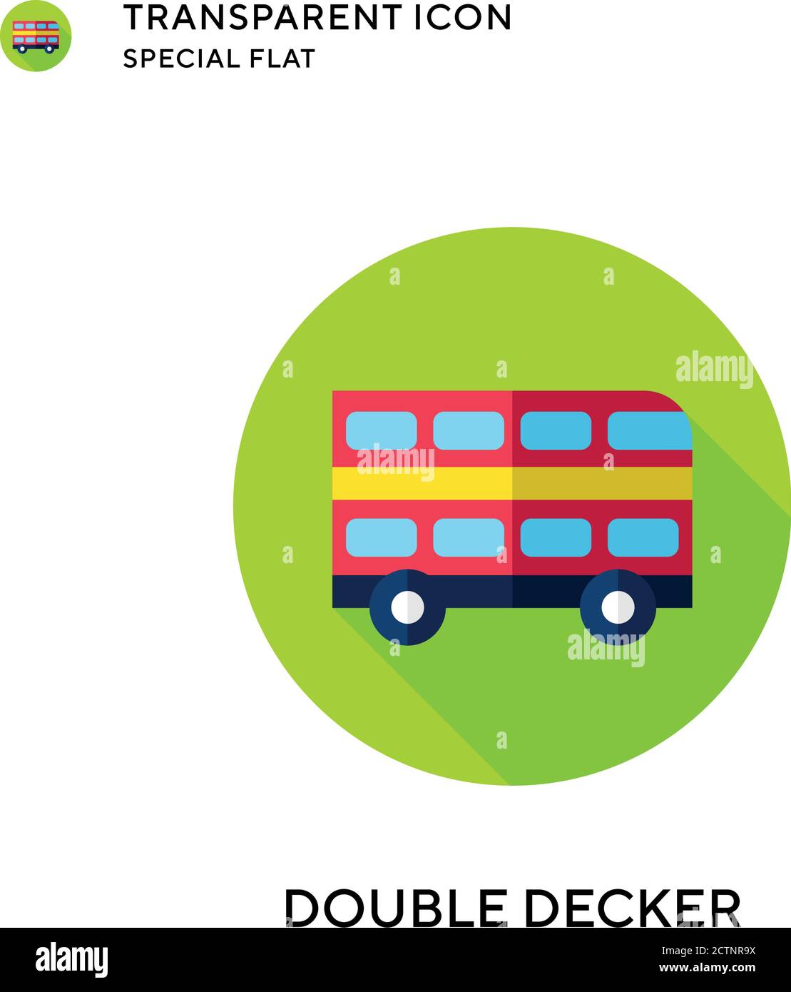 Double decker vector icon. Flat style illustration. EPS 10 vector Stock ...