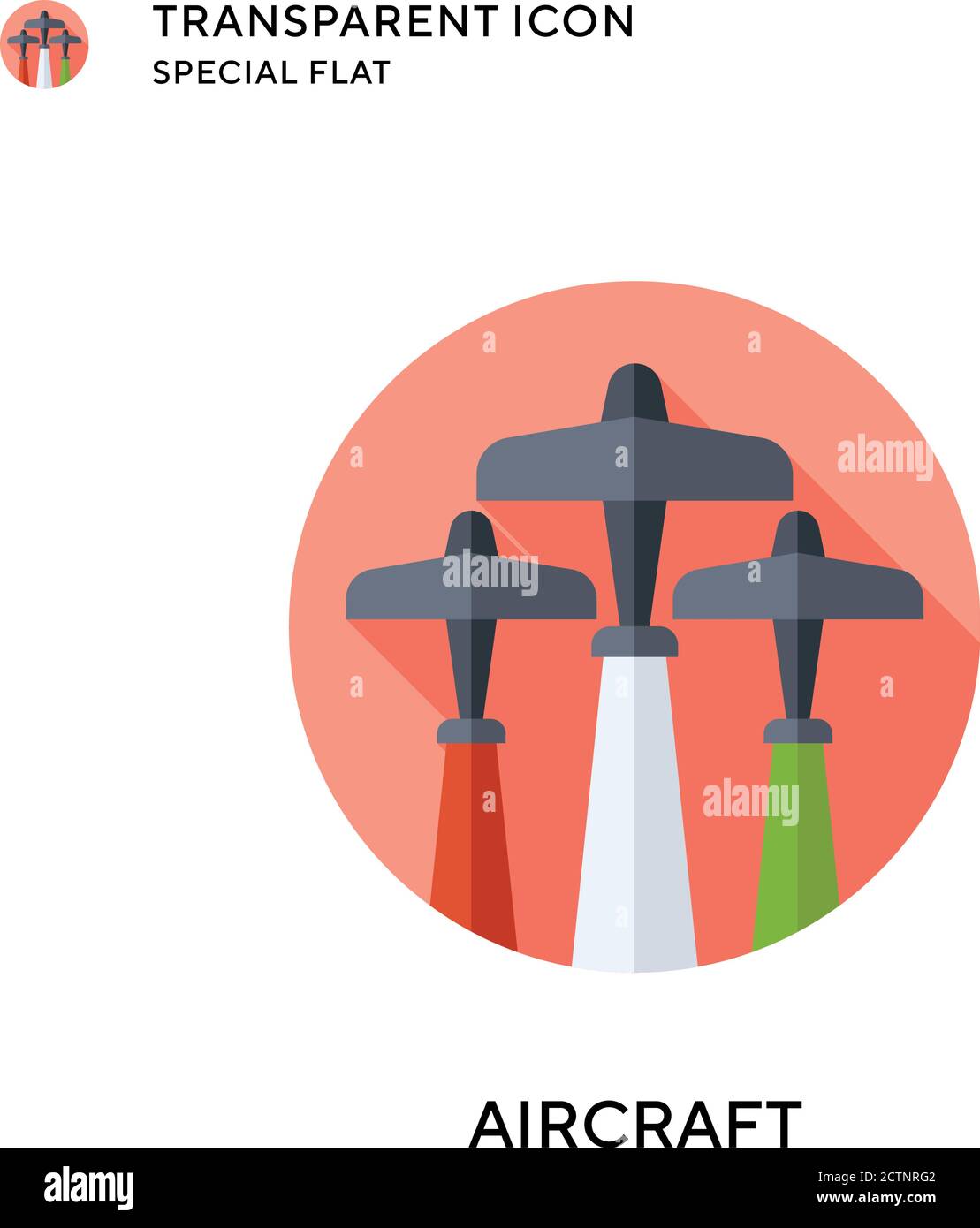 Aircraft vector icon. Flat style illustration. EPS 10 vector Stock ...