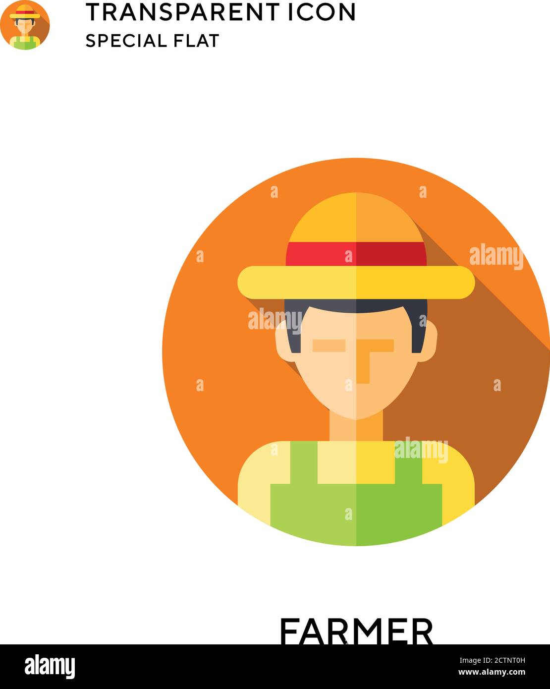 Farmer vector icon. Flat style illustration. EPS 10 vector Stock Vector ...