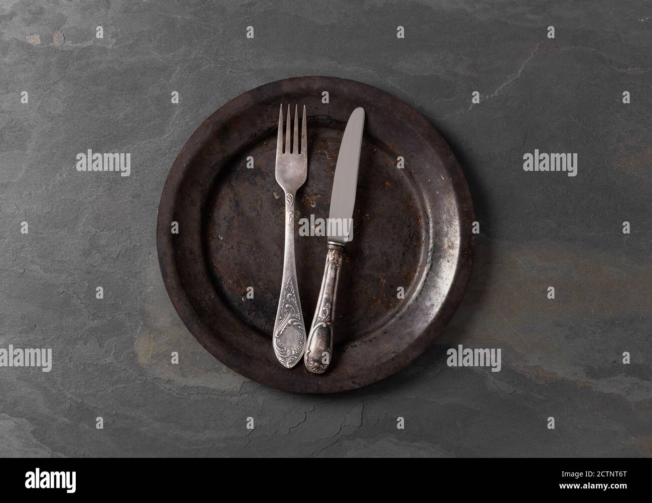 Vintage place setting Stock Photo - Alamy