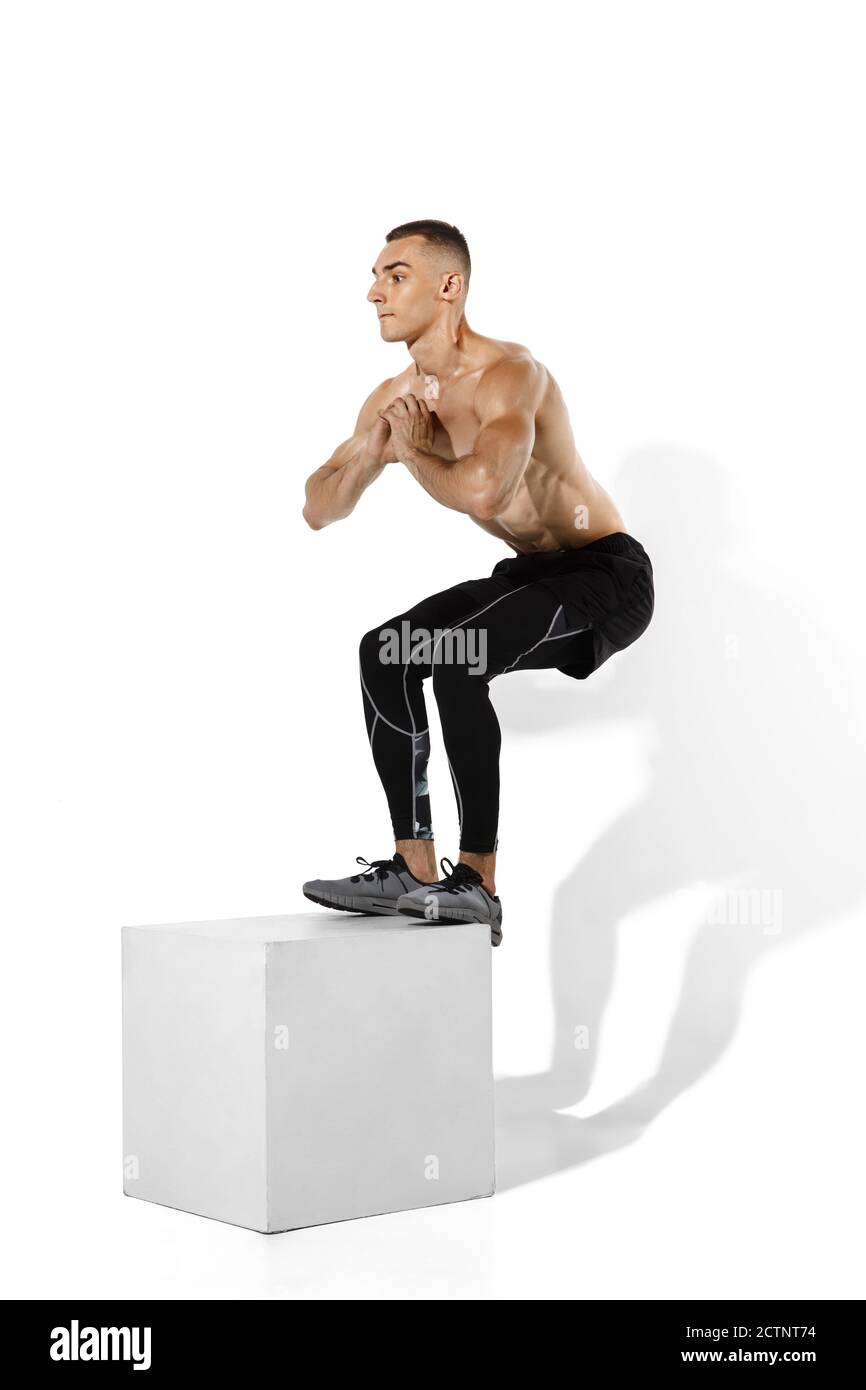Box training fit man in Cut Out Stock Images & Pictures - Alamy