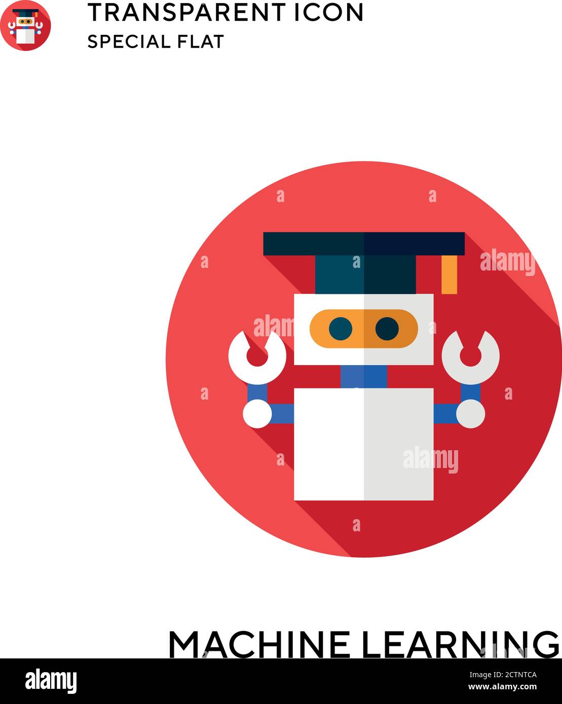 Machine learning vector icon. Flat style illustration. EPS 10 vector ...