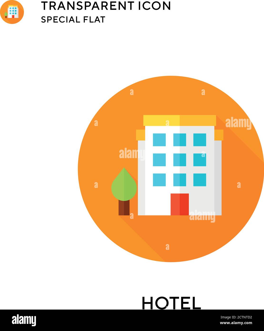 Hotel vector icon. Flat style illustration. EPS 10 vector Stock Vector ...